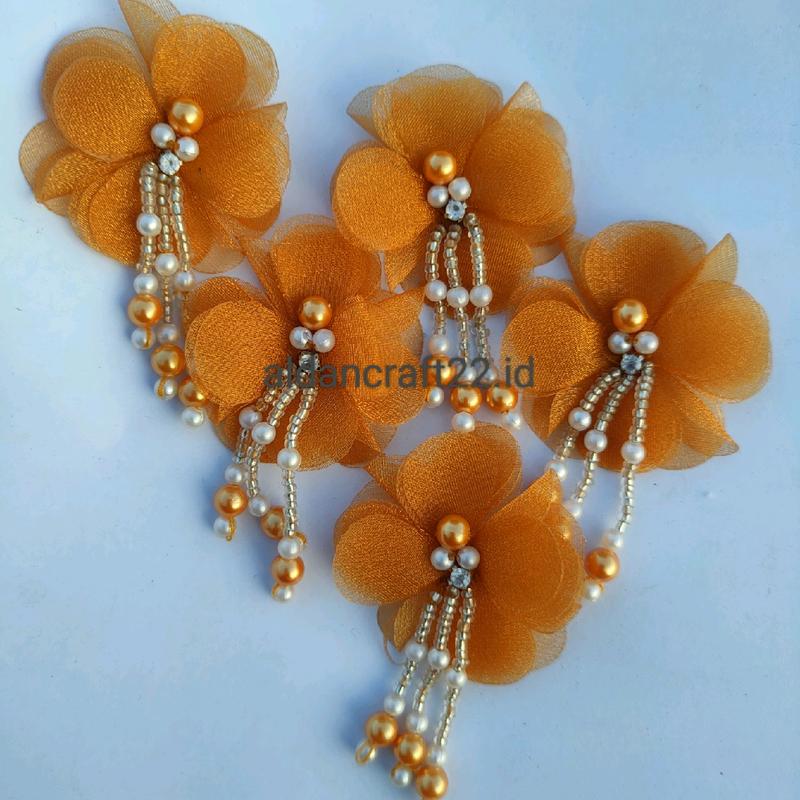 bunga organza 3d / aplikasi payet Aksesoris - Shop | Tokopedia