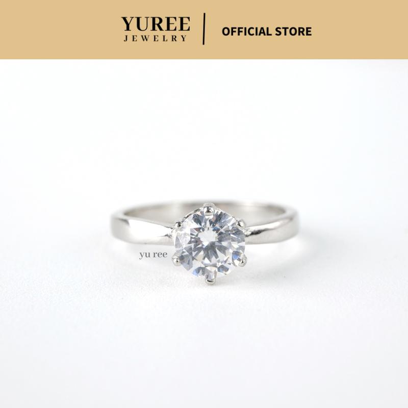 YUREE • Olivia Ring • Cincin Permata Satu Titanium • Cincin Wanita - Shop | Tokopedia