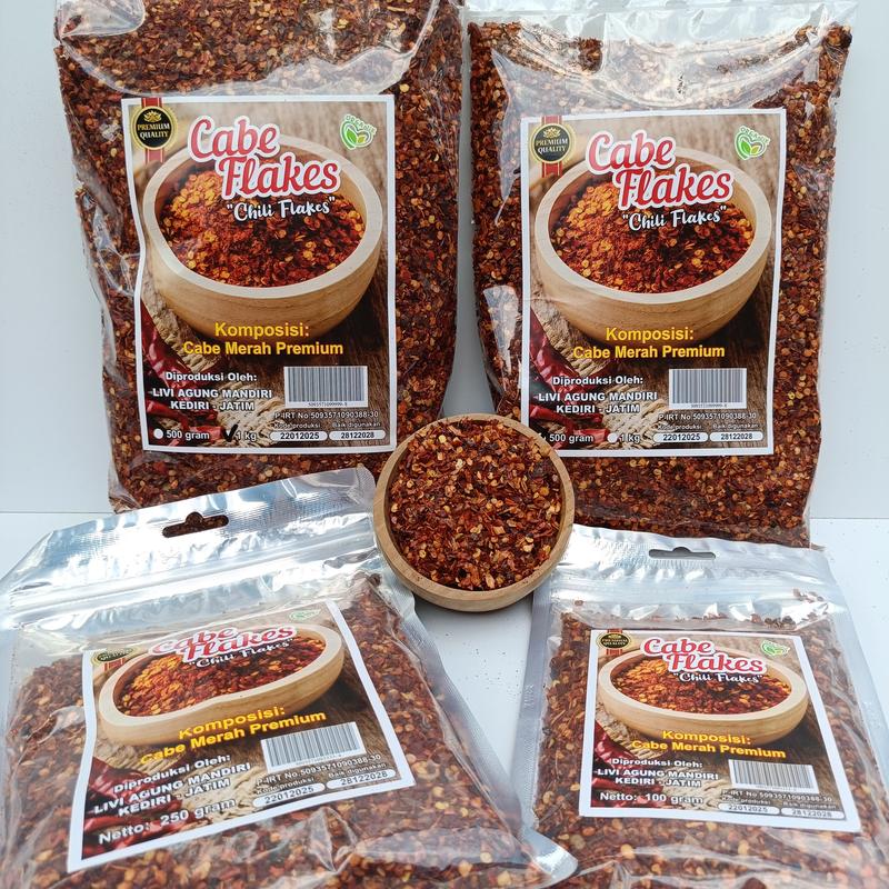 CABE KASAR-CHILI FLAKES CABE GILING KASAR 500 gram - 1kg CABE EXTRA ...