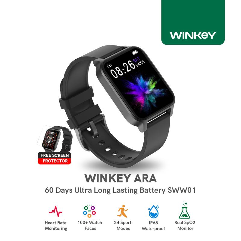WINKEY Smartwatch Ara Fitness Tracker Ultra Long Battery Lif - Shop ...