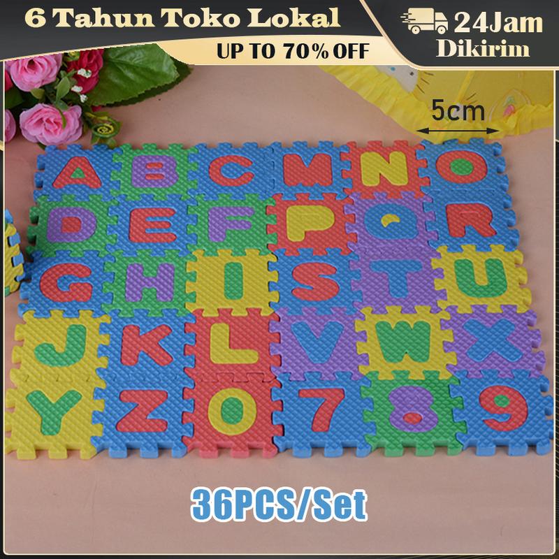Alas Bermain Anak / Matras Puzzle Mini Huruf dan Angka / Karpet - Shop ...