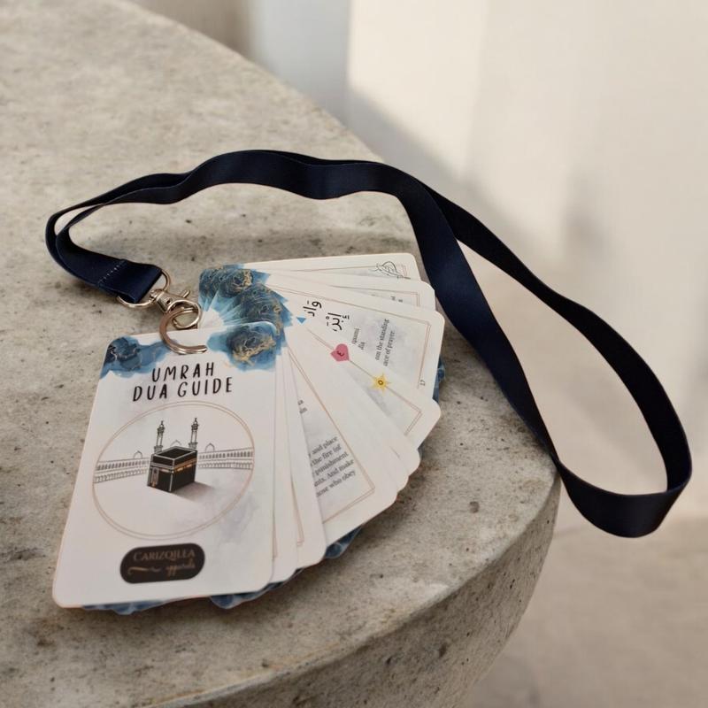 Umrah Dua Guide Cards Lanyard With Rumi Pocket Size 7 x 10cm - TikTok ...