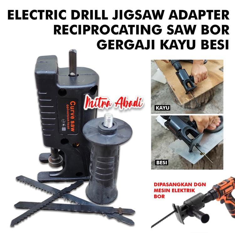 Electric Drill Jigsaw Adapter Bor Gergaji Kayu Reciproing SAW - Shop ...