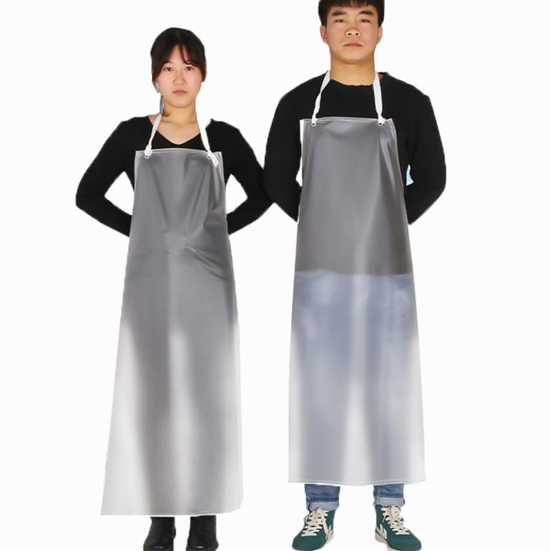 Work Clothes Adjustable PVC Apron Anti-fouling Long Transparent ...