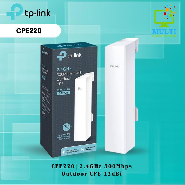 Jual TPLink CPE220 2.4GHz 300Mbps 12dBi Outdoor CPE Repeater Router ...