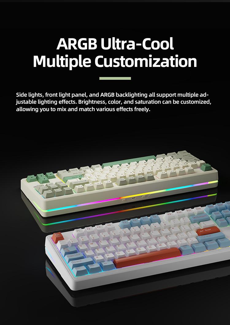 Elecfox LINKY 87 TKL Customized Mechanical Keyboard 87 Keys Wired ...