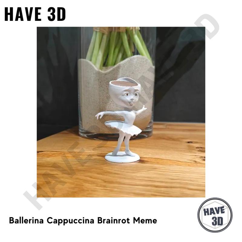 Ballerina Cappuccina Anomali Tiktok Meme Brainrot Miniatur Figure ...