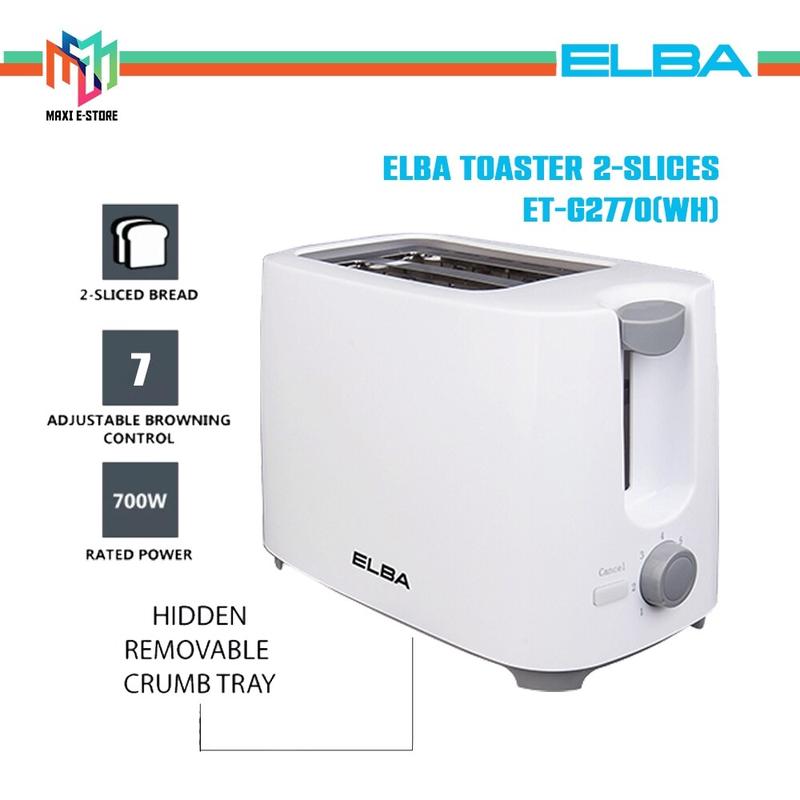 Elba Toaster ET-G2770(WH) / ETG2770WH 2 Slice 700W White - ETG2770WH ...