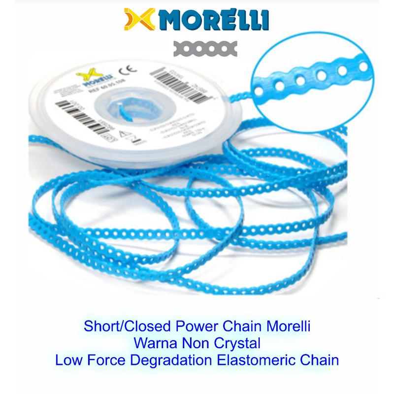 Morelli Power Chain Ortodontis Short Non Crystal Elastic Chain Dental ...