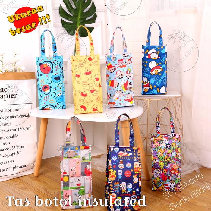 Jual Tas botol insulated sanrio snoopy totoro melody ukuran besar tali ...