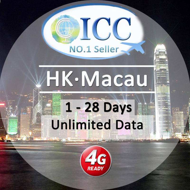ICC SIM Card - HK & Macau 1-28 Days Unlimited Data - TikTok Shop Singapore