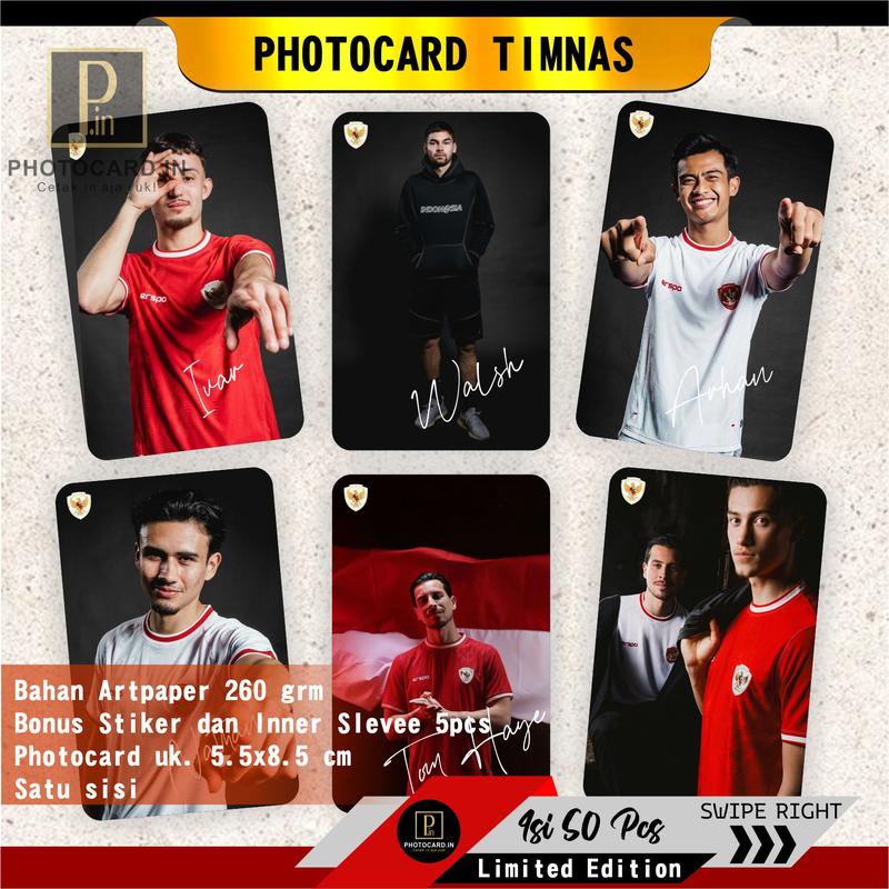 Photocard Timnas Indonesia isi 50 pcs (Free Stiker dan Inner - Shop ...