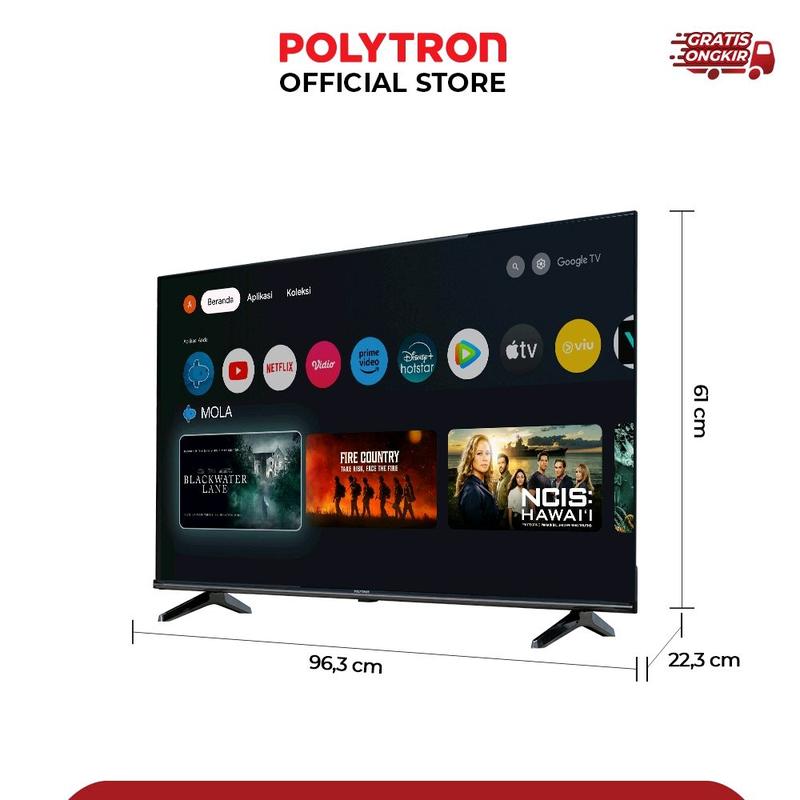 POLYTRON 4K UHD Smart Google TV 43 Inch PLD 43UG5059 - Shop | Tokopedia