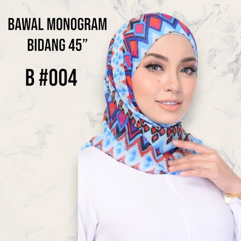 tudung bawal monogram premium bidang 45" new collection - TikTok Shop ...