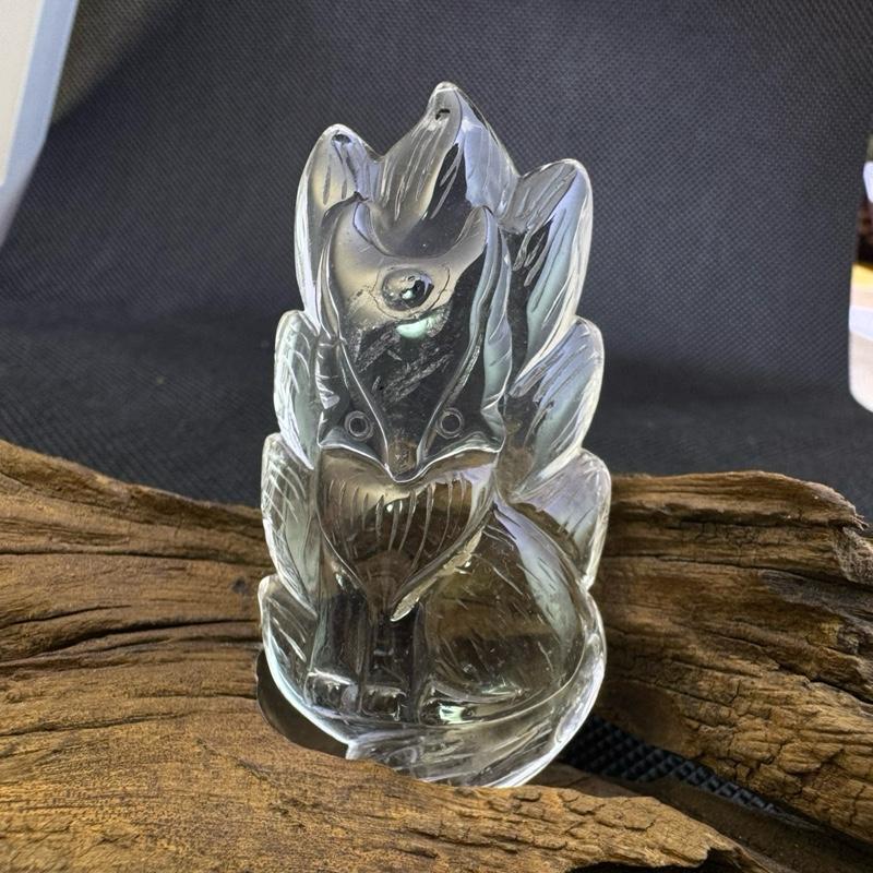 Nine tail fox crystal pendant natural stone - TikTok Shop Singapore