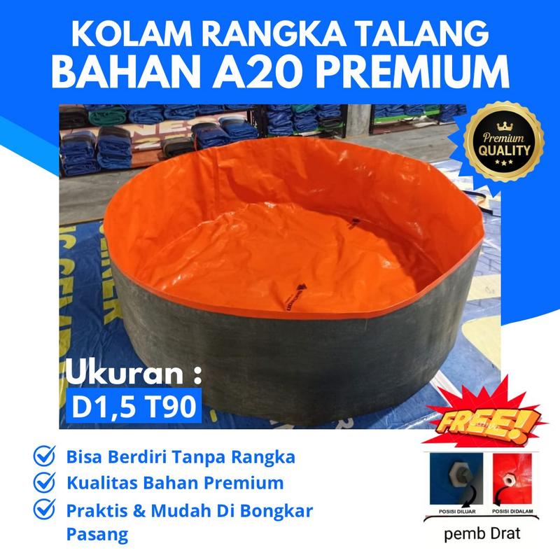 Kolam Terpal Rangka Karpet Talang A20 D1,5 T90 / Diameter 1,5m - Shop ...