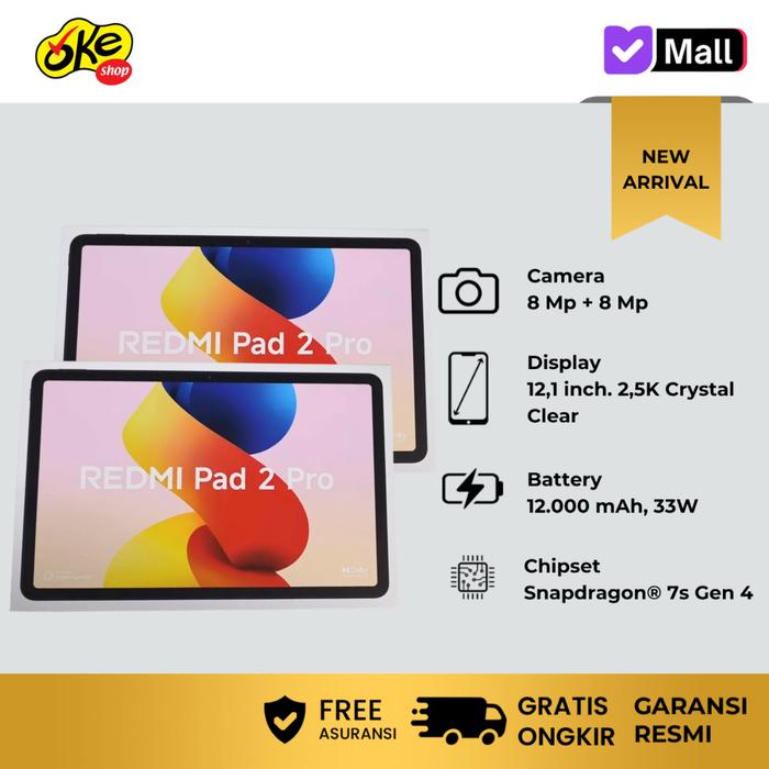 Promo Xiaomi Redmi Pad 2 Pro | Pad 2 8/256GB 4/128GB Garansi Resmi ...