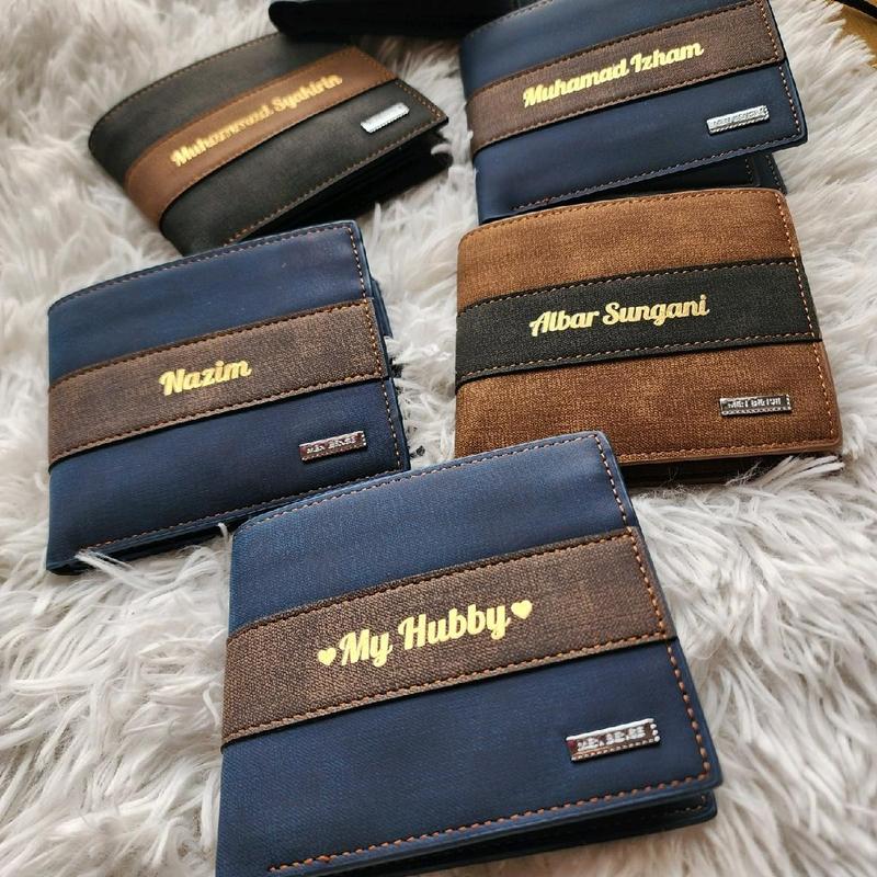 Custom Name Men Wallet Dompet Lelaki Tempah Nama Dompet Wallet - TikTok ...
