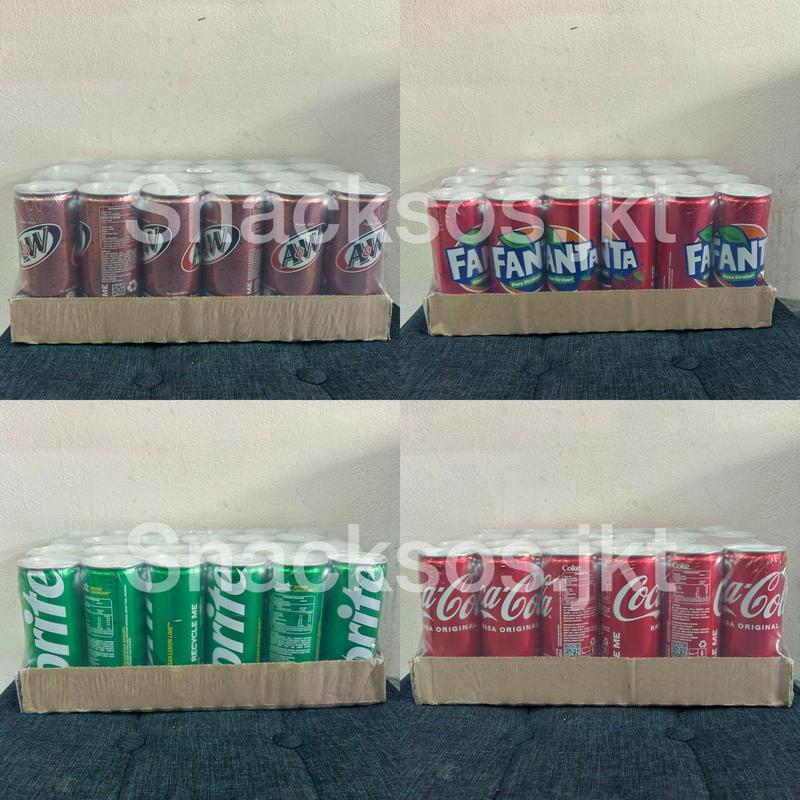 [1 DUS = 24 KALENG] COCA COLA / FANTA / A&W SODA / SPRITE- MINUMAN ...