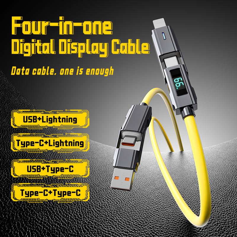 Smart digital display data cable 6A zinc alloy Type-C super fast ...
