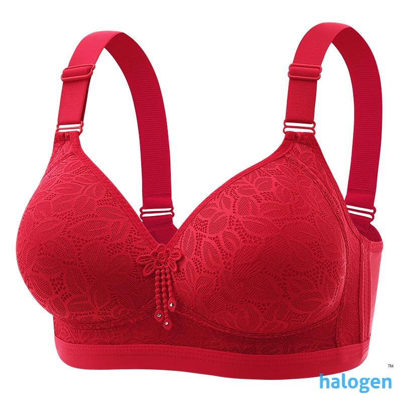 [Halogen] Bra Women Wireless Plus Size Full Cup Lace Baju Dalam ...