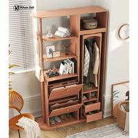 Jual Gantungan baju sekat ruangan mirror rotating - rak sepatu jati ...