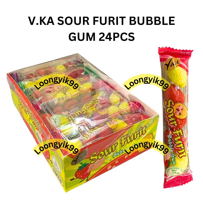 V.KA SOUR FURIT BUBBLE GUM 24PCS - TikTok Shop Malaysia