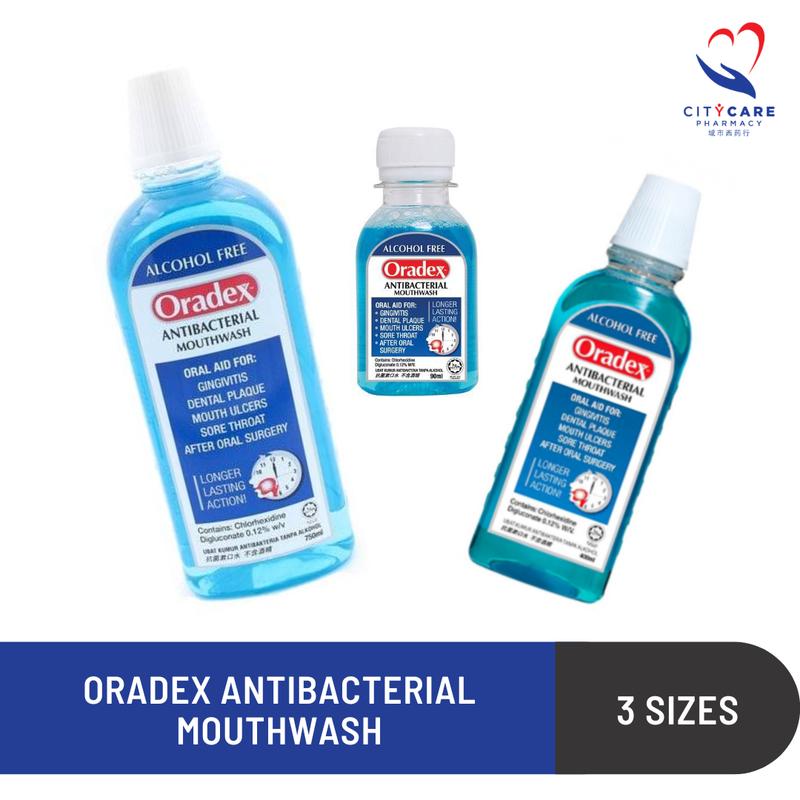 ORADEX ANTIBACTERIAL MOUTHWASH (750ML / 400ML / 90ML) - TikTok Shop Malaysia