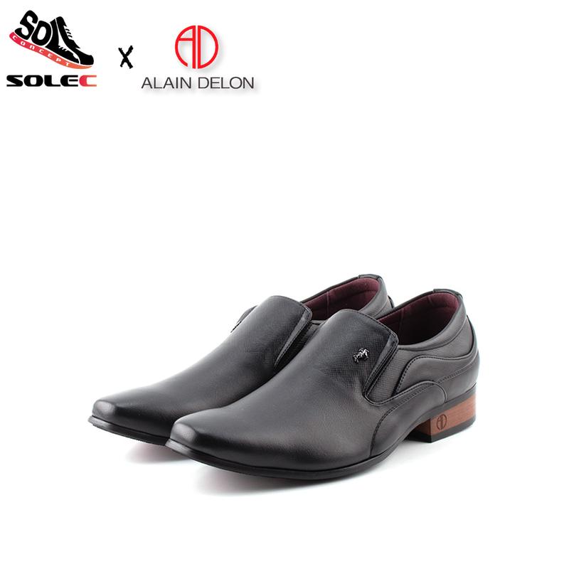 ALAIN DELON Men’s PU Leather Business Shoes -202315-NI1-1P-Black l ...