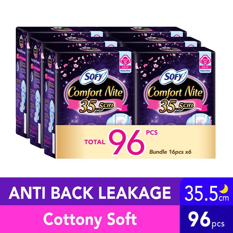 Sofy Body Fit Night Slim Wing 35.5cm (16pcs x 6packs) - TikTok Shop ...