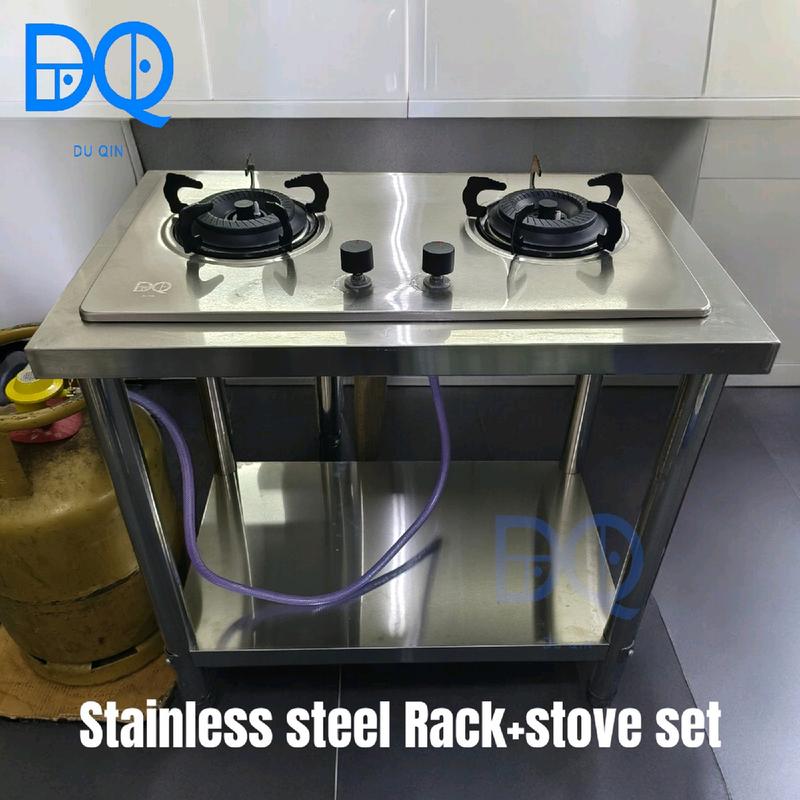 Du Qin Stainless Steel Rack+Gas Stove Set Rak Dapur dengan Dapur ...