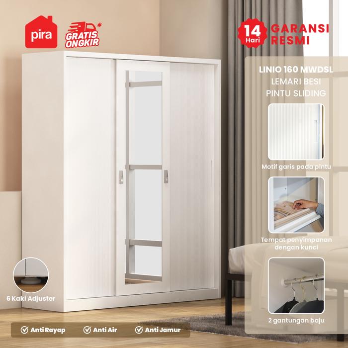 Promo PIRA - LINIO 160 MWDSL Lemari Pakaian Besi Sliding / Pintu Geser ...