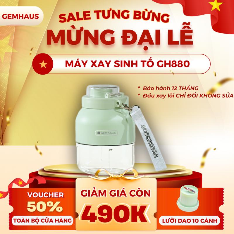 [GMV] Máy xay sinh tố dùng pin sạc mini Gemhaus GH880 di độn - TikTok ...