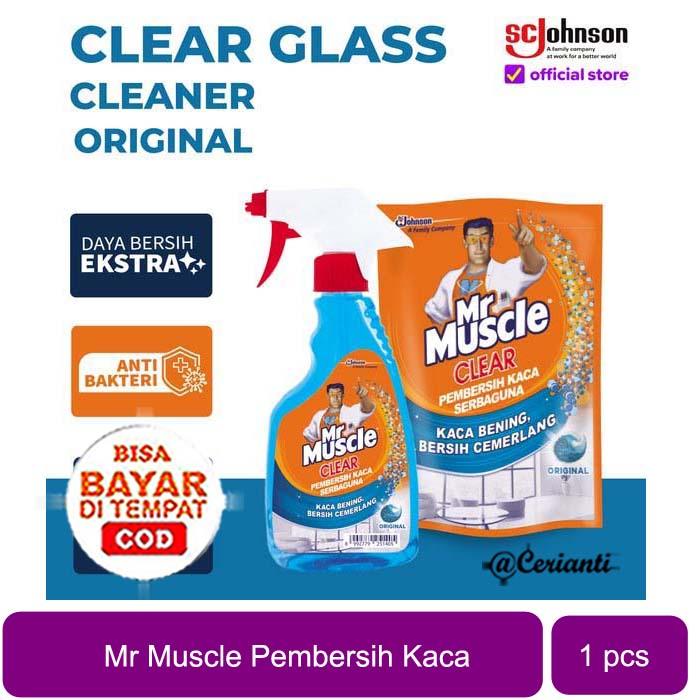Jual Mr. Muscle Pembersih Kaca Clear Glass Liqiuid Blue Spray 500 ml ...