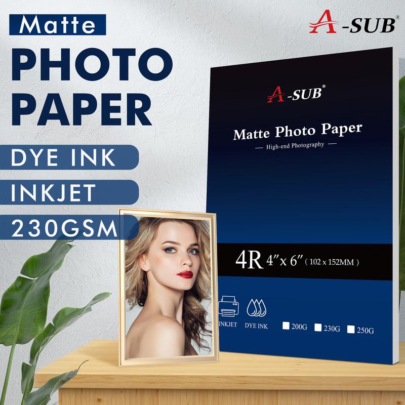 A-SUB Single Matte Coated Photo Paper 4R Size 230gsm 100Sheets - TikTok ...