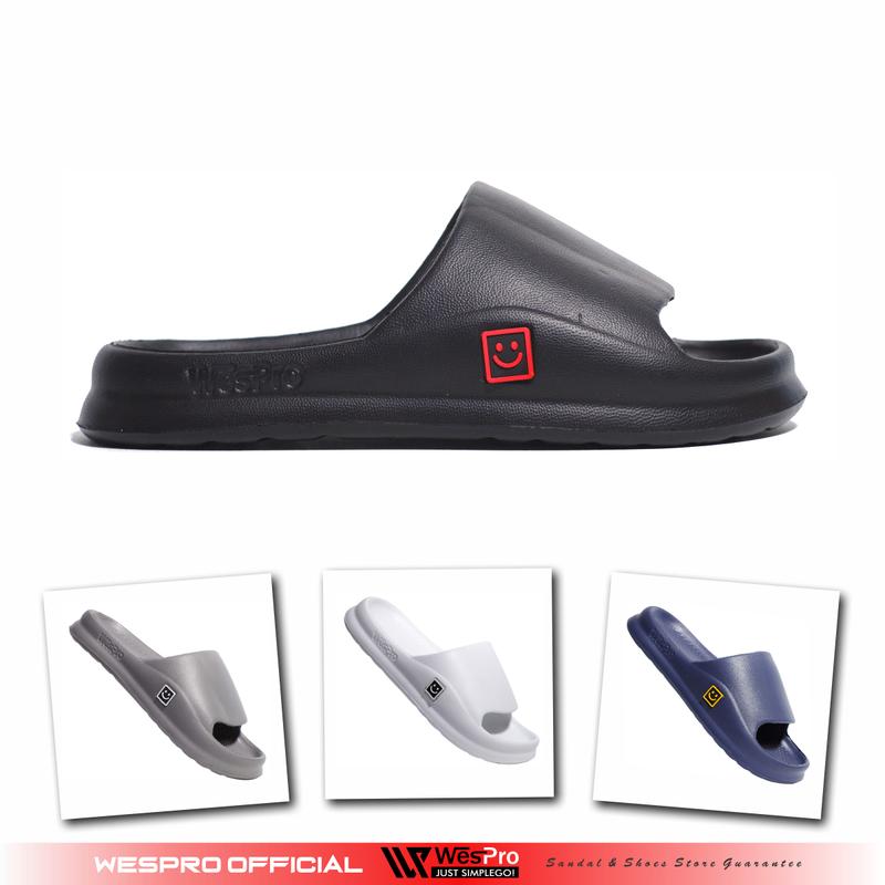 Wespro blank smile sandal selop pria slip on sendal slop cowok - Shop ...