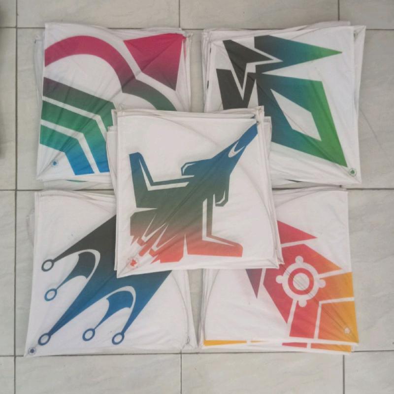 layangan kertas sablon Sukabumi ukuran 58, 1 pack 50 pcs - Shop | Tokopedia