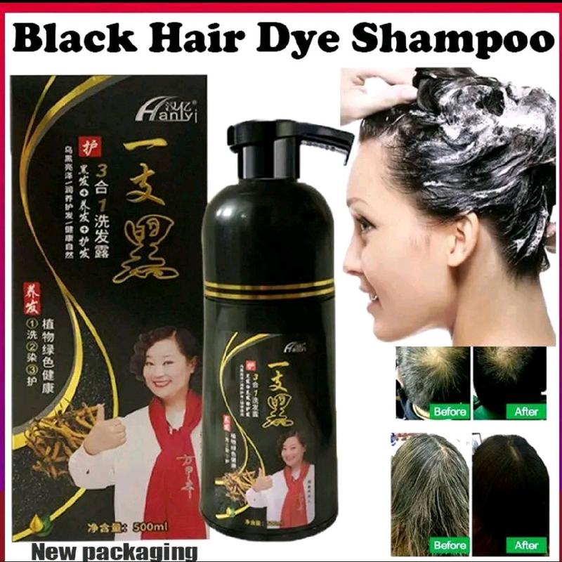 Organic Fast Black Hair Dye Shampoo 20 Minutes Fast Black Hair - TikTok ...