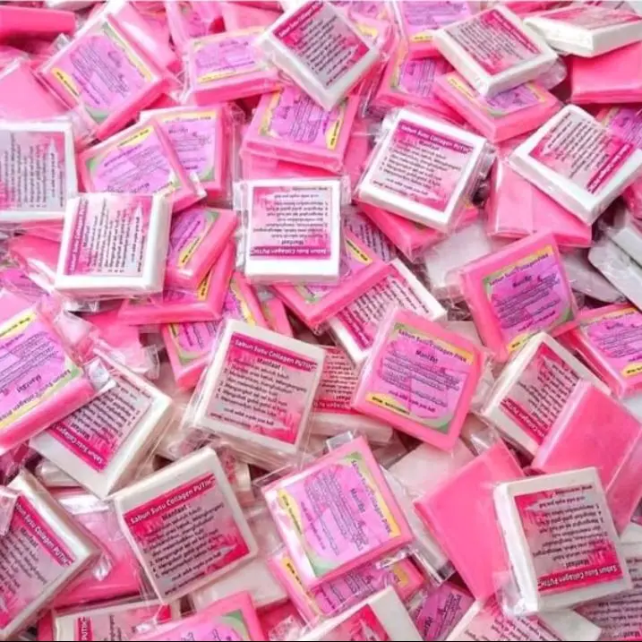 [ ORIGINAL BPOM ] SELUSIN 12PCS SABUN PEMUTIH SUSU COLLAGEN PINK ...