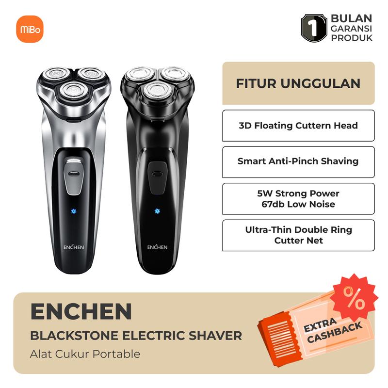 Enchen BlackStone Rechargeable Electric Shaver 3D Triple - Shop | Tokopedia
