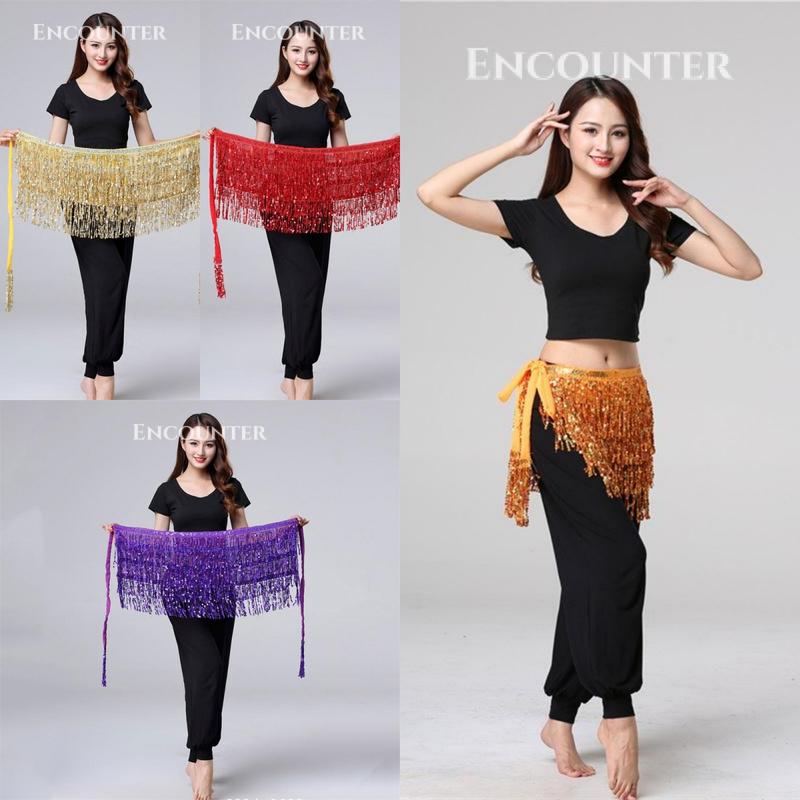 Skirt tarian bodycon untuk wanita, skirt berjumbai dengan labuci ...