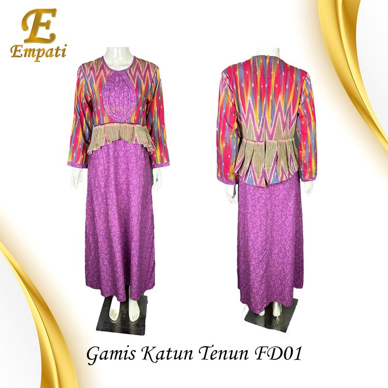 Gamis Empati Katun Tenun FD01 - Shop | Tokopedia