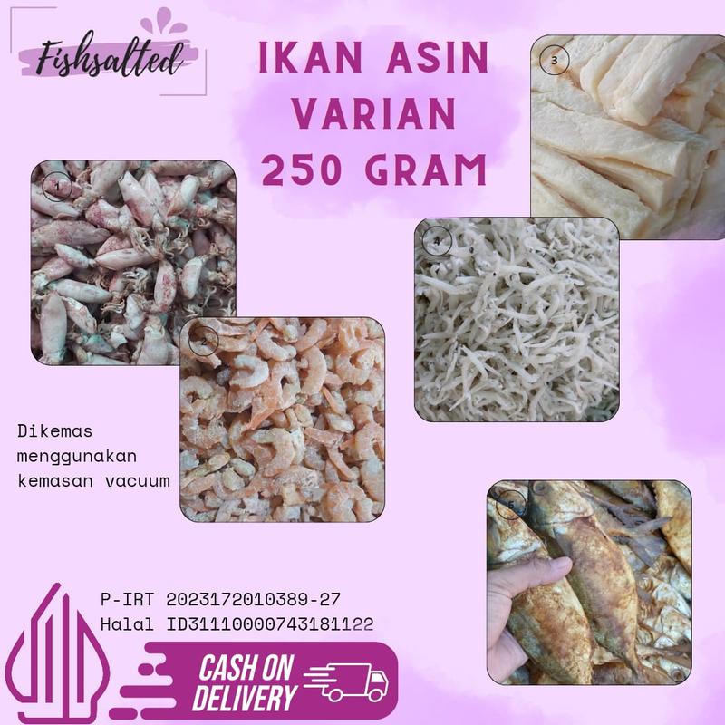 250 GRAM IKAN ASIN / UDANG EBI / CUMI ASIN / TERI ASIN BISA COD - Shop ...