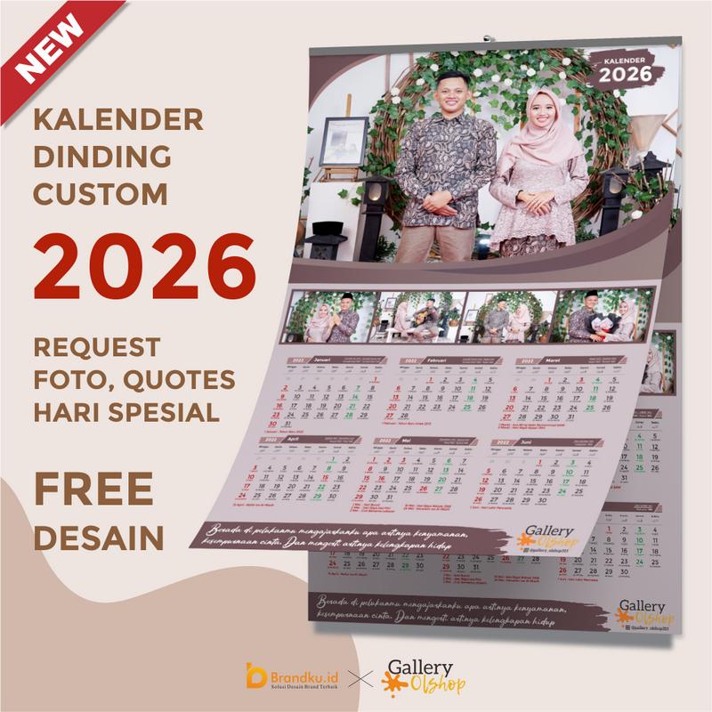 KALENDER DINDING 2026 CUSTOM KALENDER DESAIN MODERN ELEGAN KALENDER ...