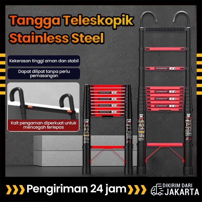 Promo Tangga Teleskopik Multifungsi 5.1M Telescopic Ladder Tangga lipat ...