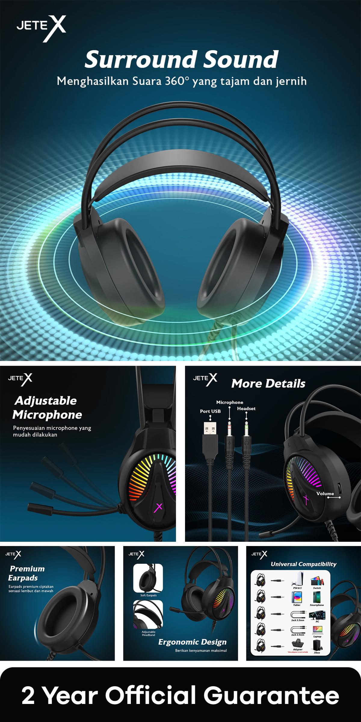 Promo JETE GS1 Headset Gaming Headphone with RGB Light - Garansi Resmi ...