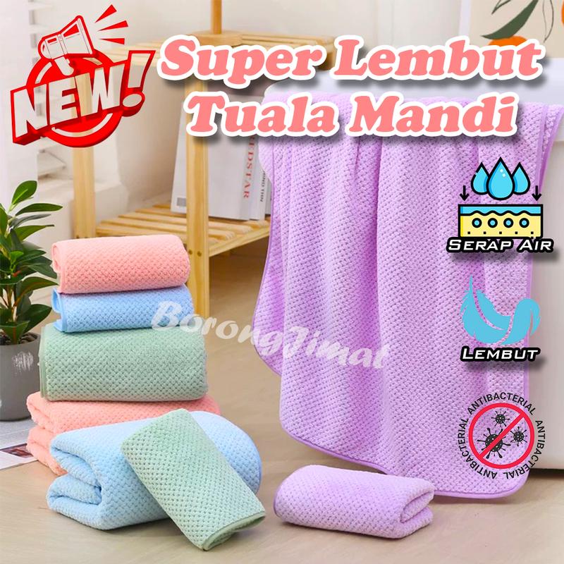 Tuala Mandi Dewasa 70x140cm Standard Size 100% Serap Air Sof - TikTok Shop Malaysia