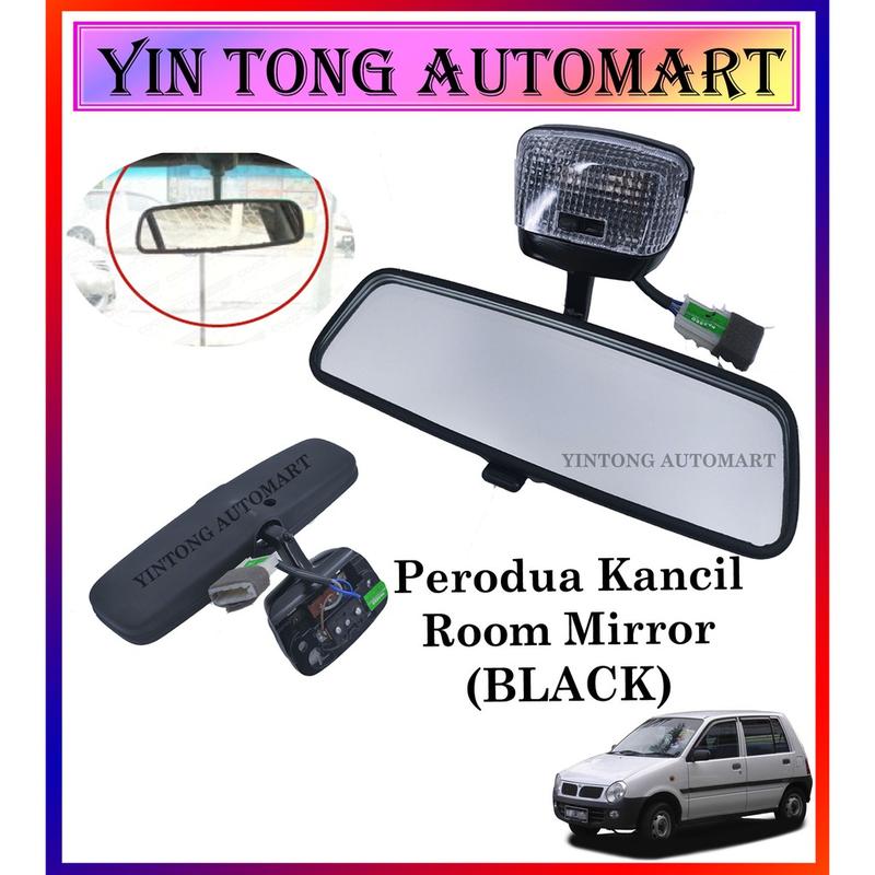 PERODUA KANCIL Rear View Room Mirror With Lamp - Black - TikTok Shop ...