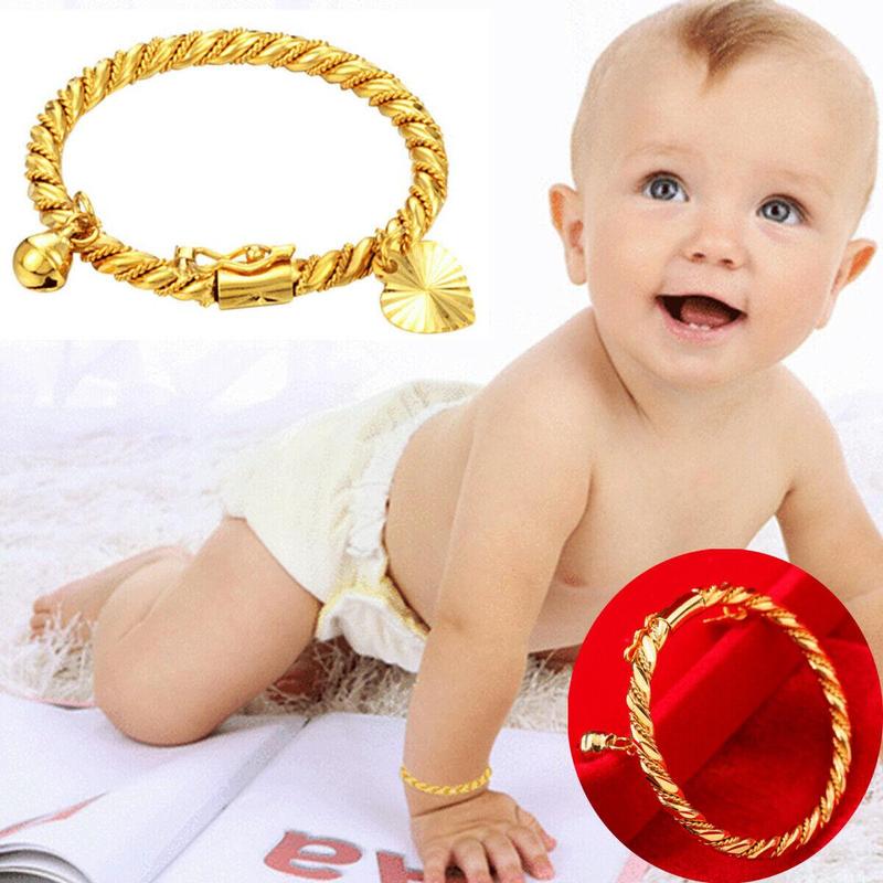 Gelang Tangan Titanium, 18K, Gelang Tangan, untuk Bayi dan Kanak-kanak ...