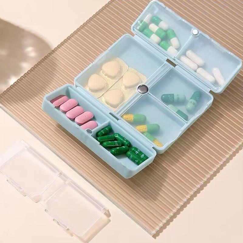 High-capacity Weekly Pill Box Foldable Travel Medicine Case Tablet ...